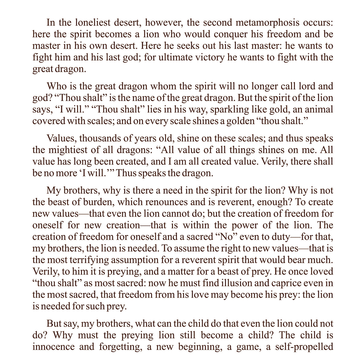 "On the Three Metamorphoses": Nietzsche, "A Course in Miracles", and ...